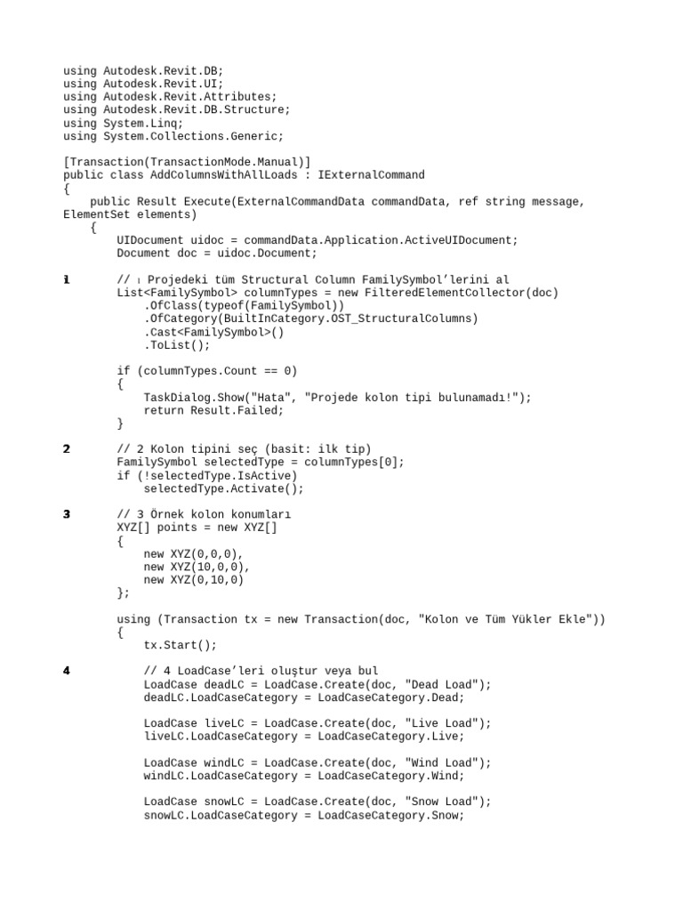 Add Columns With All Loads | PDF | Autodesk | Data Model