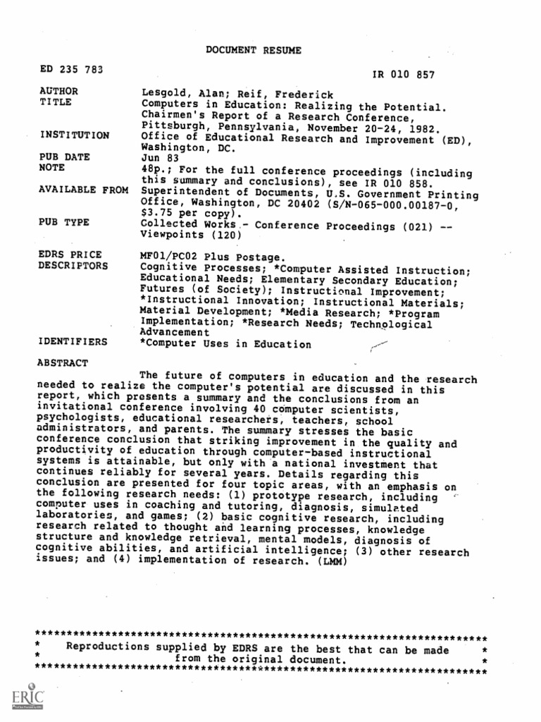 Computer Education Pdf Knowledge Science
