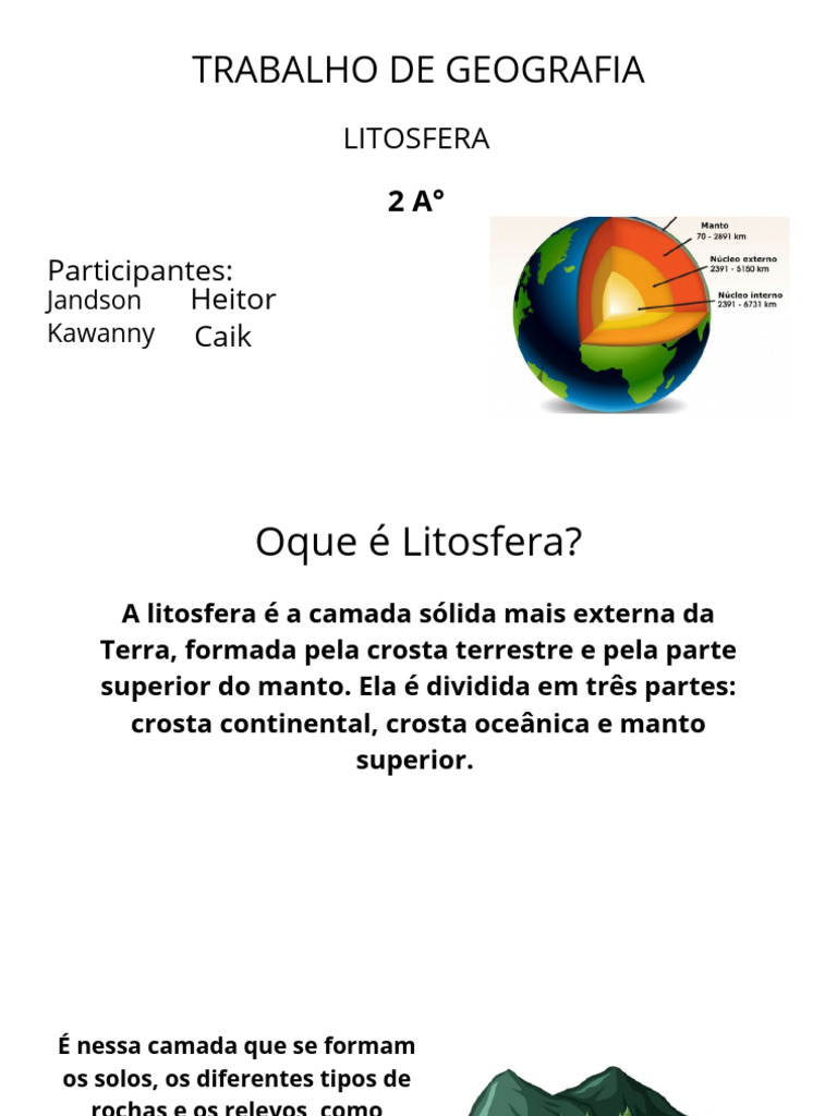 Entendendo a Litosfera e Seus Componentes | PDF
