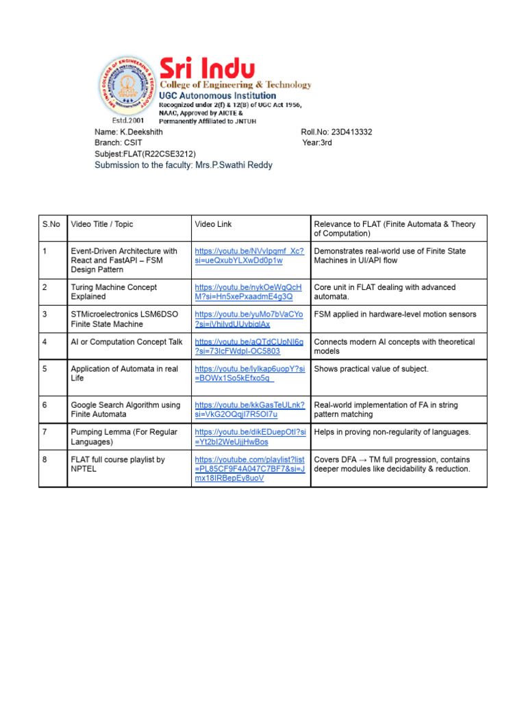 FLAT Assignment | PDF