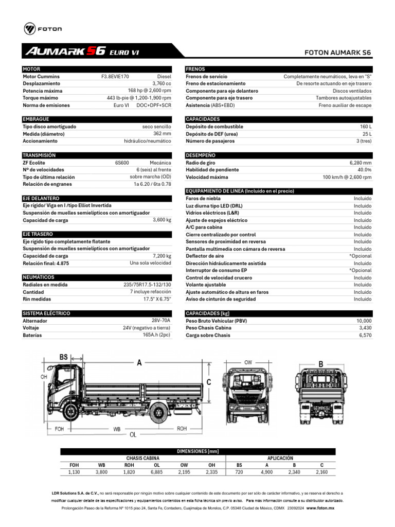 Ds Aumark s6 Evi | PDF | Eje | Vehículos terrestres
