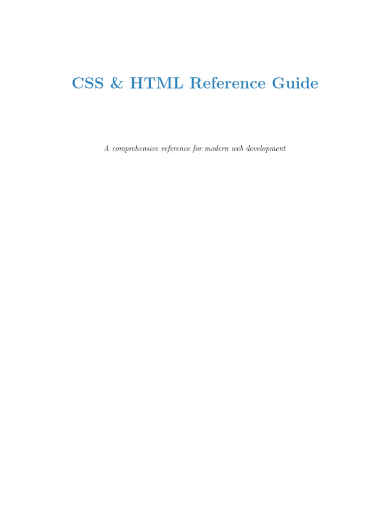 Css Notes | PDF | Html Element | Computing