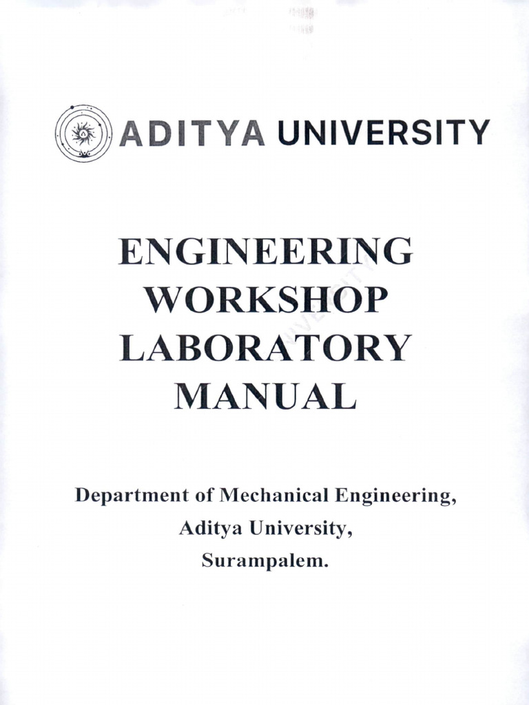 Latest Engineering Workshop Lab Manual | PDF