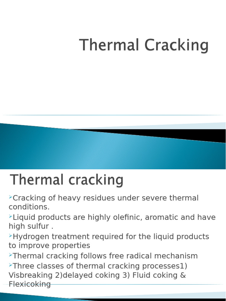 Heavy Residue Thermal Cracking Methods | PDF
