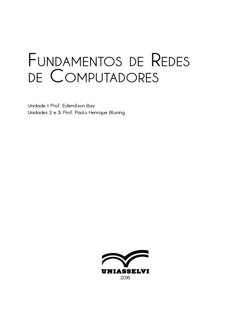 Fundamentos de Redes de Computadores | PDF | Radiodifusão | Rede de computadores