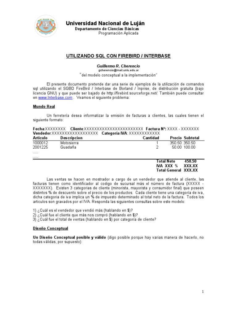 SQL Con FireBird | Descargar gratis PDF | Php | SQL