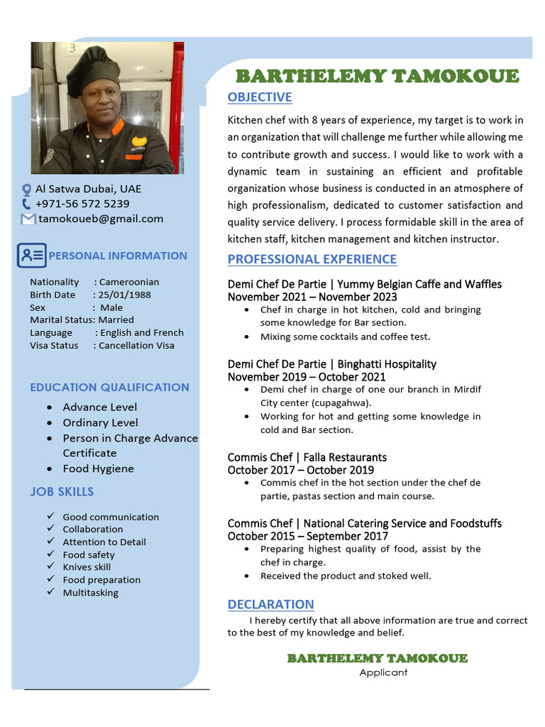 Bart | PDF | Chef