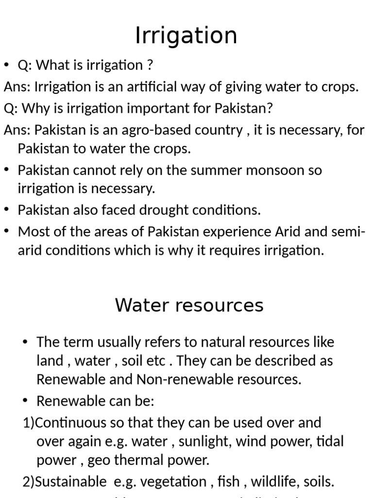 Chapter Water Resources | PDF | Indus River | Irrigation