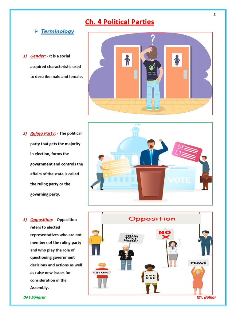 CH 4 Political Parties | PDF | Political Parties | Democracy