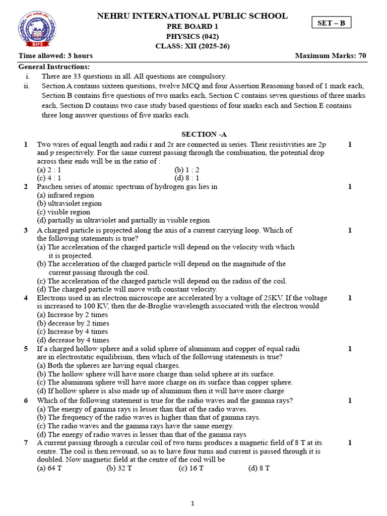 Xii Phy Pb1 25 Set b | PDF | P–N Junction | Semiconductors