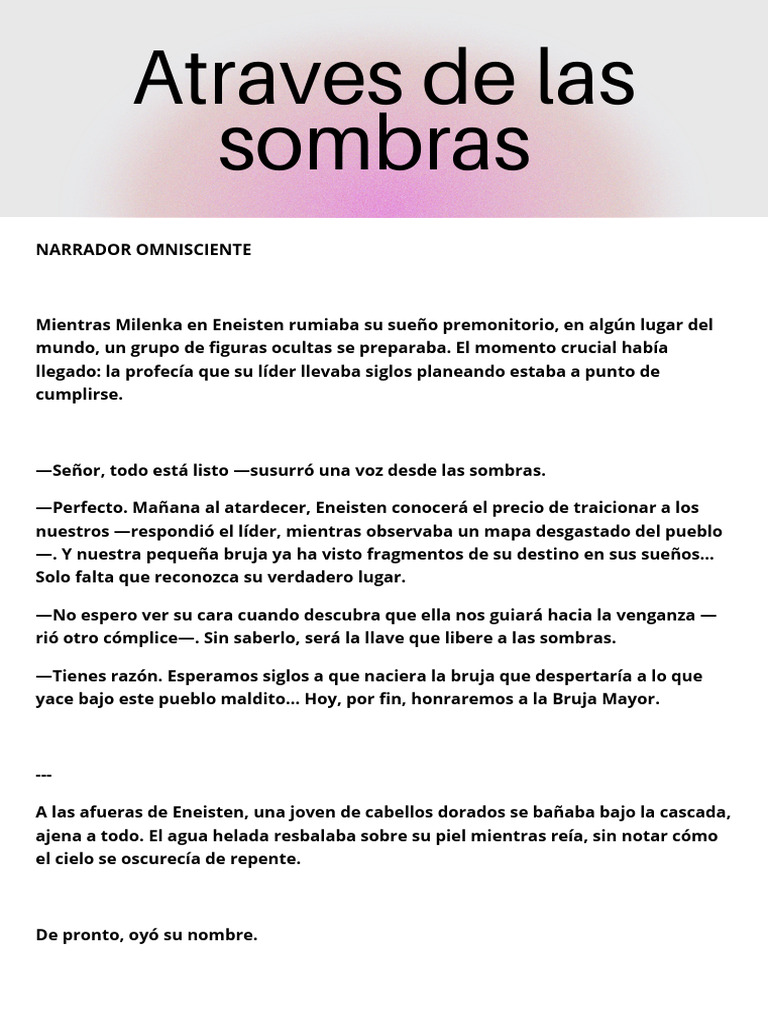 La Profecía de la Bruja en Eneisten | PDF