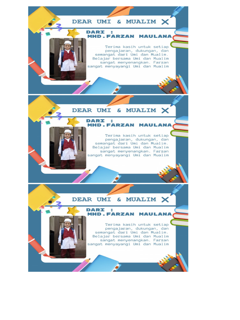 Kartu Ucapan Farzan | PDF