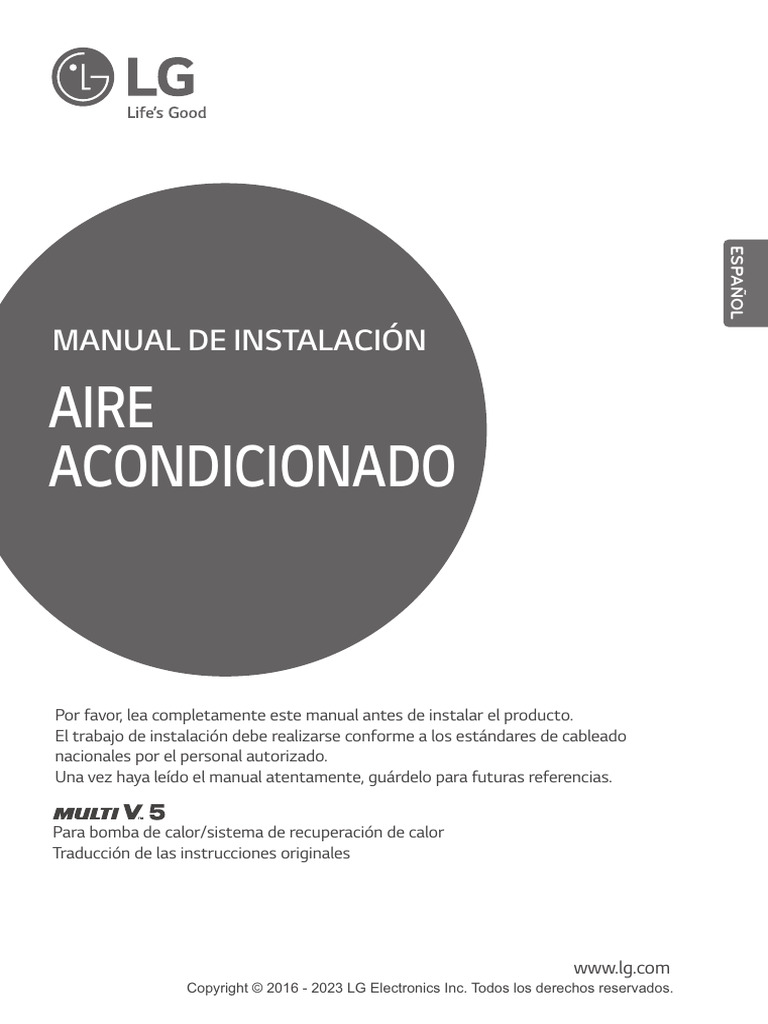 MFL67221433 01 020123 Spanish | PDF | Refrigerante | Aire acondicionado