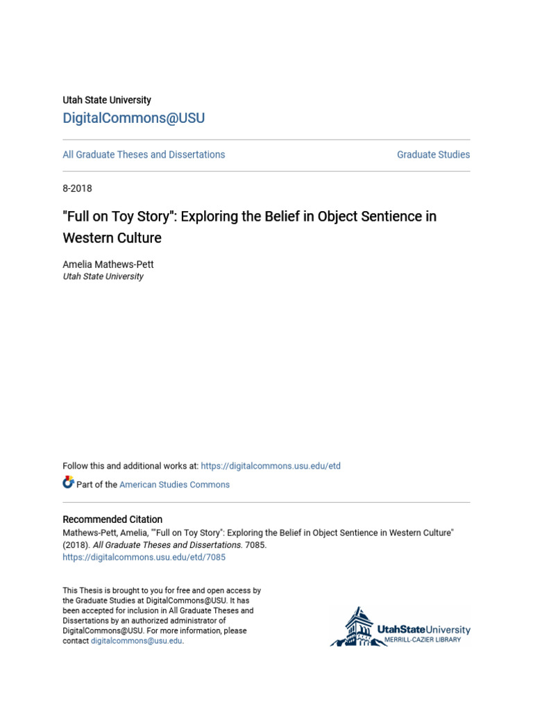 Object Sentience in Western Culture | PDF | Experience | Folklore