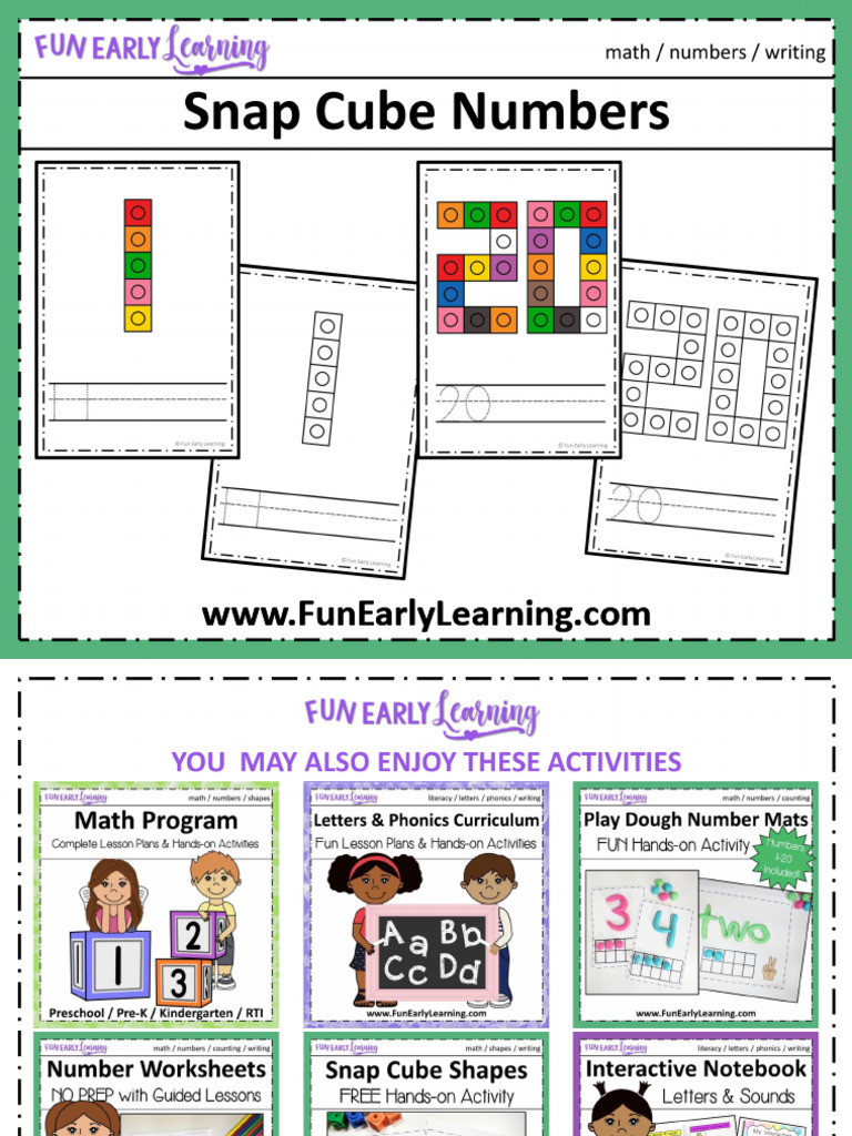 Snap Cube Numbers | PDF