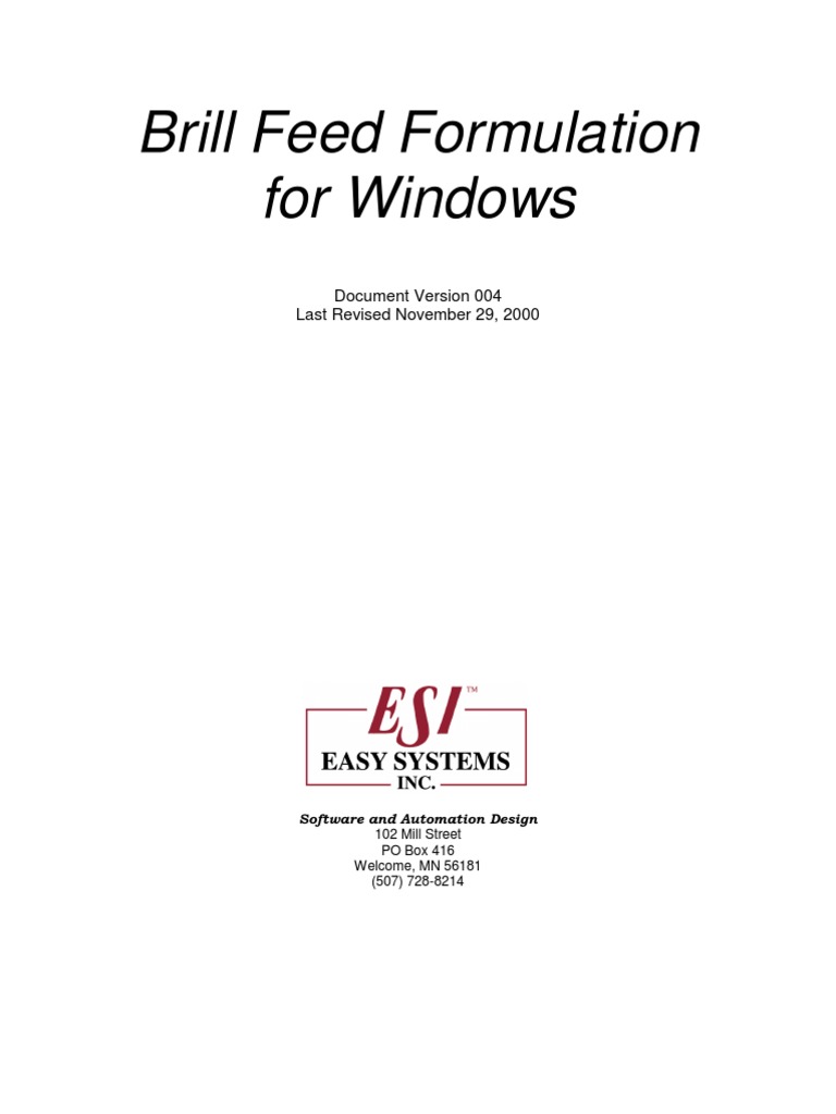 Brill Formulation Manual v004 | PDF | System Software | Computing
