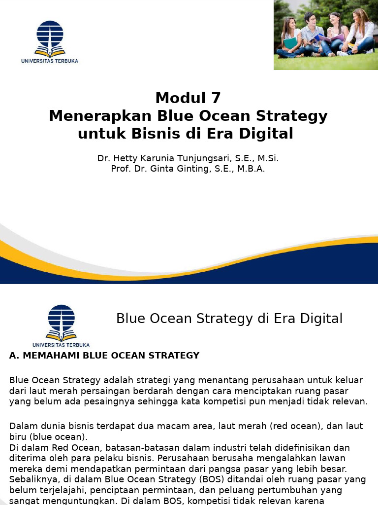 Modul 7 - Menerapkan Blue Ocean Strategy Untuk Bisnis Di Era Digital ...