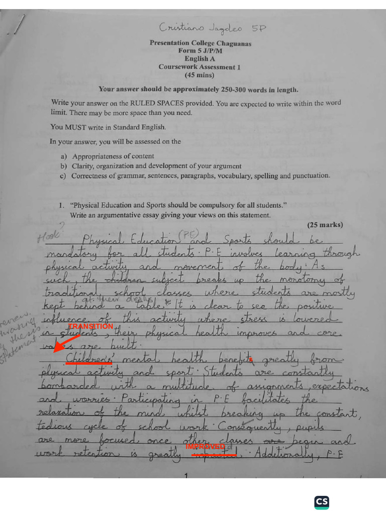 2 Argument On Physical Education | PDF
