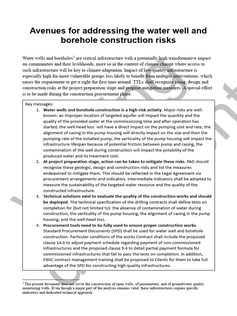 Mitigating Risks in Water Well Construction | PDF | Water Quality | Water