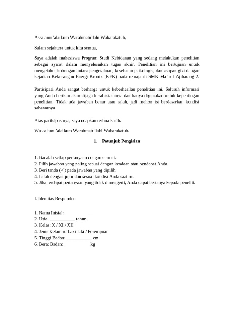 Hubungan Pengetahuan dan KEK Remaja | PDF