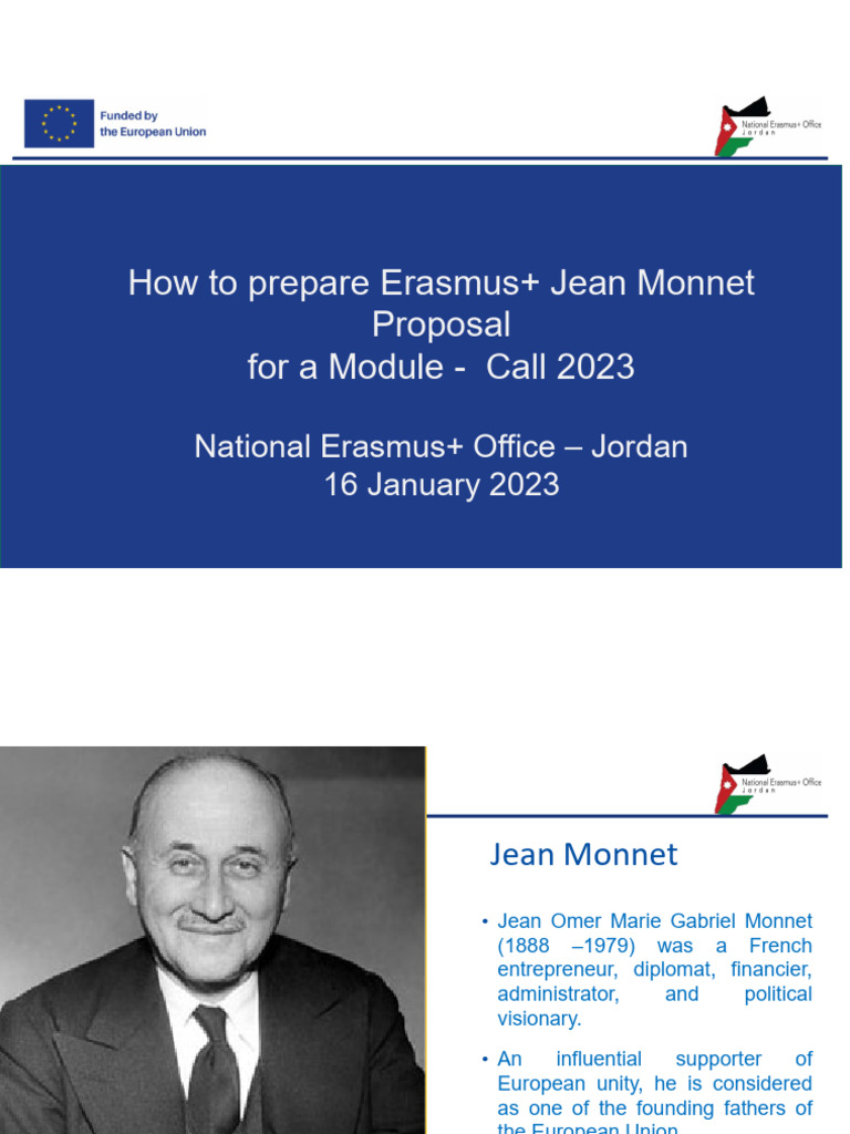 Erasmus+ Jean Monnet Proposal Guide 2023 | PDF | European Union