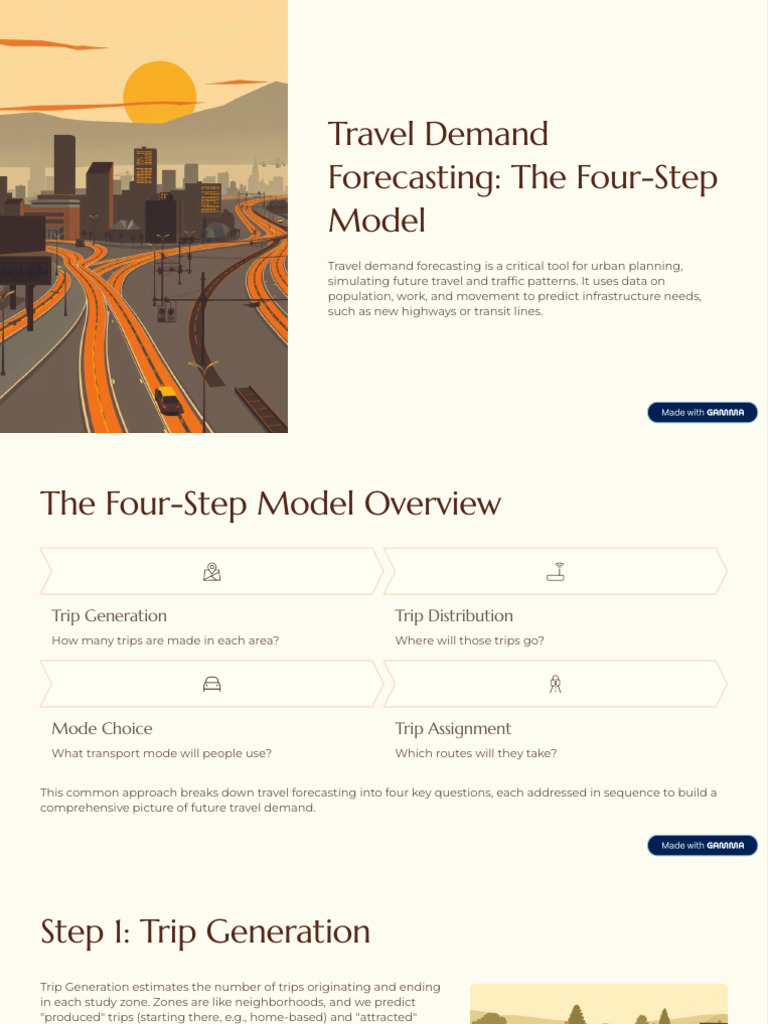 Travel Demand Forecasting The Four Step Model | PDF | Public Transport ...