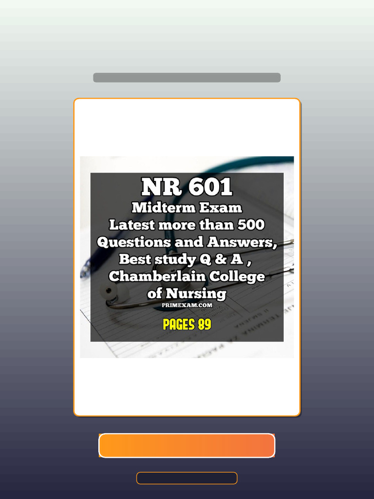 Ultimate Bundle NR 601 Midterm Exam Latest More Than 500 Questions and ...
