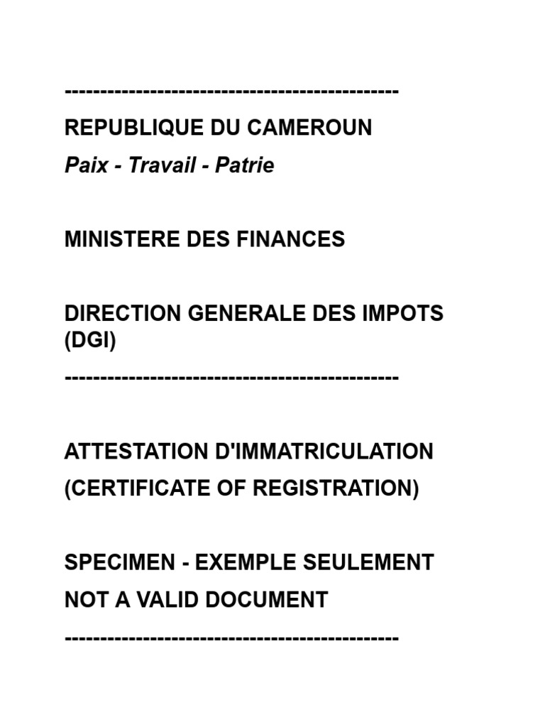 Sample NIU Certificate (Fictional Example) | PDF