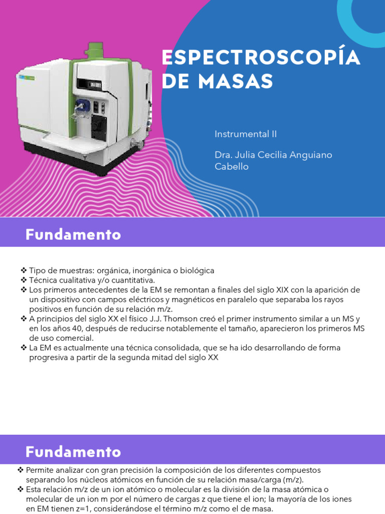 Espectrometría de Masas | PDF