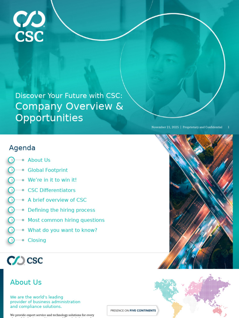 CSC CompanyOverview | PDF | Business | Regulatory Compliance