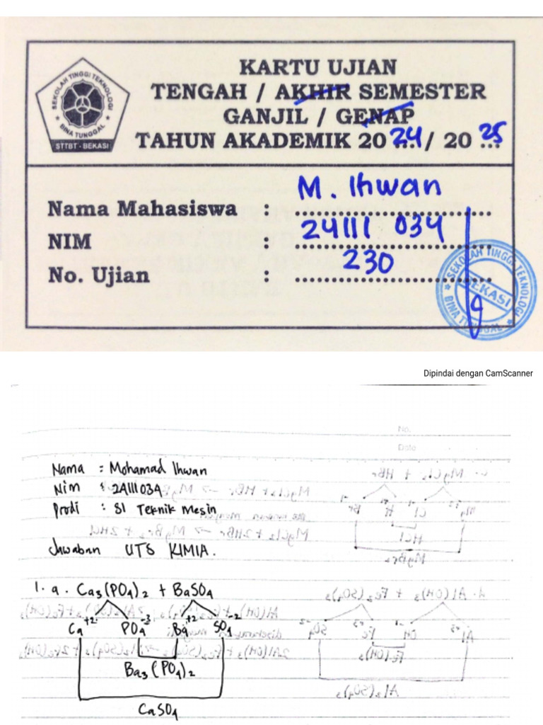 Hasil Uts Dan Tugas Kimia Dasar | PDF