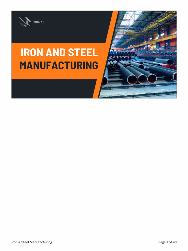 Iron & Steel Manufacturing | PDF