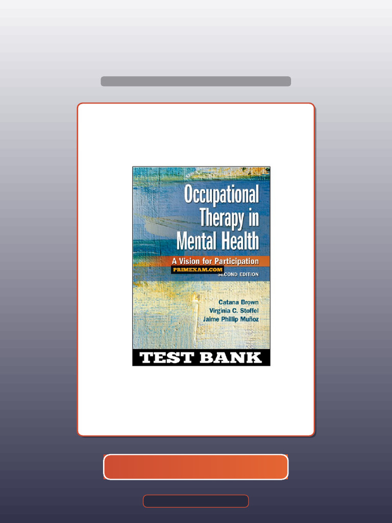 Ultimate Bundle Occupational Therapy in Mental Health 2nd Edition Brown ...