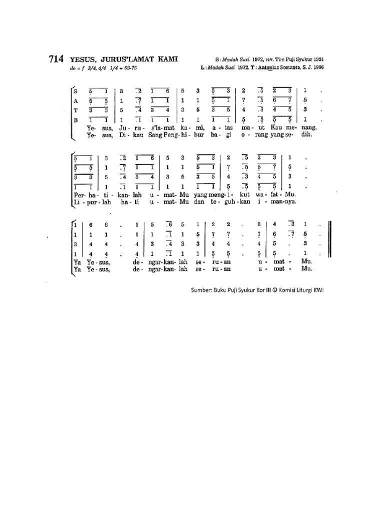 Yesus Juru Selamat Kami | PDF