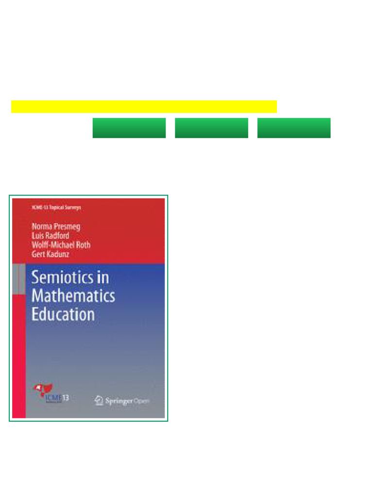 Semiotics in Mathematics Education 1st Edition Norma Presmeg all chapters available | PDF ...
