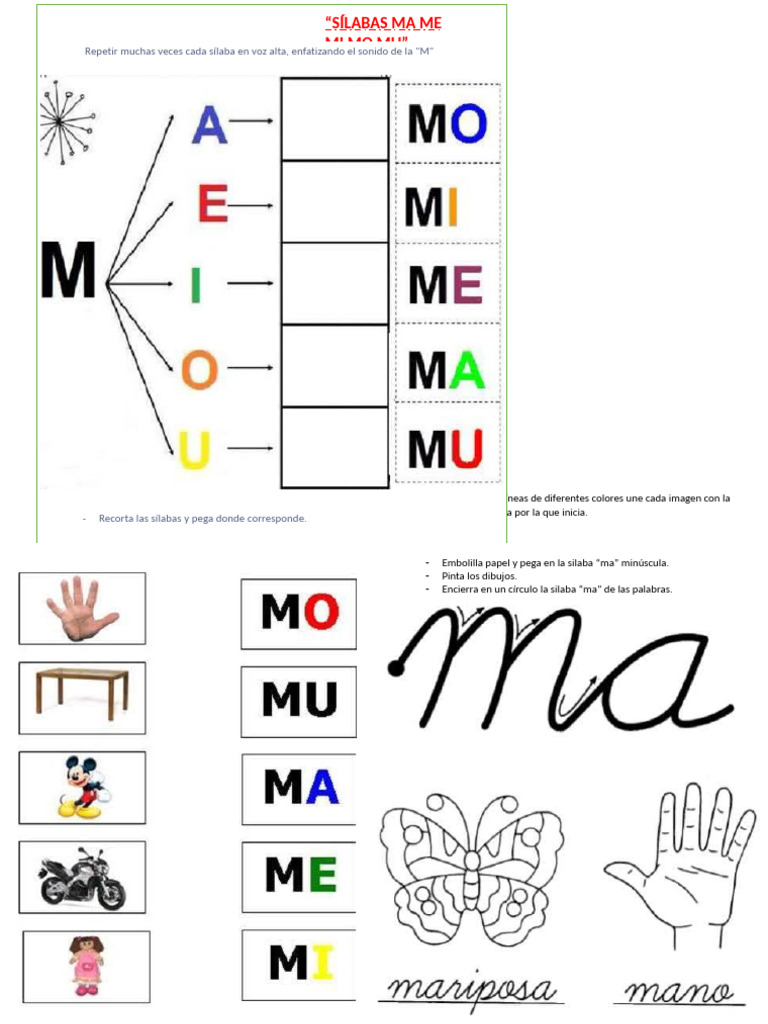 Actividades educativas con la sílaba "ma" | PDF