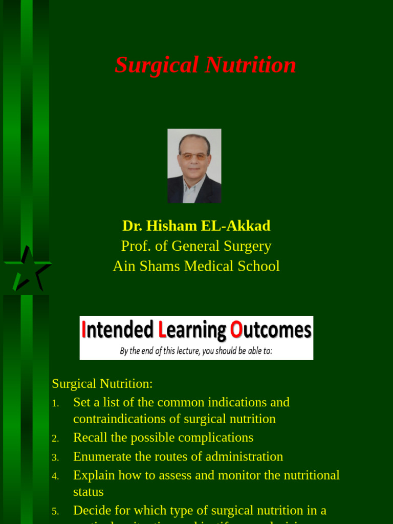 Surgical Nutrition: Guidelines & Complications | PDF | Medicine ...