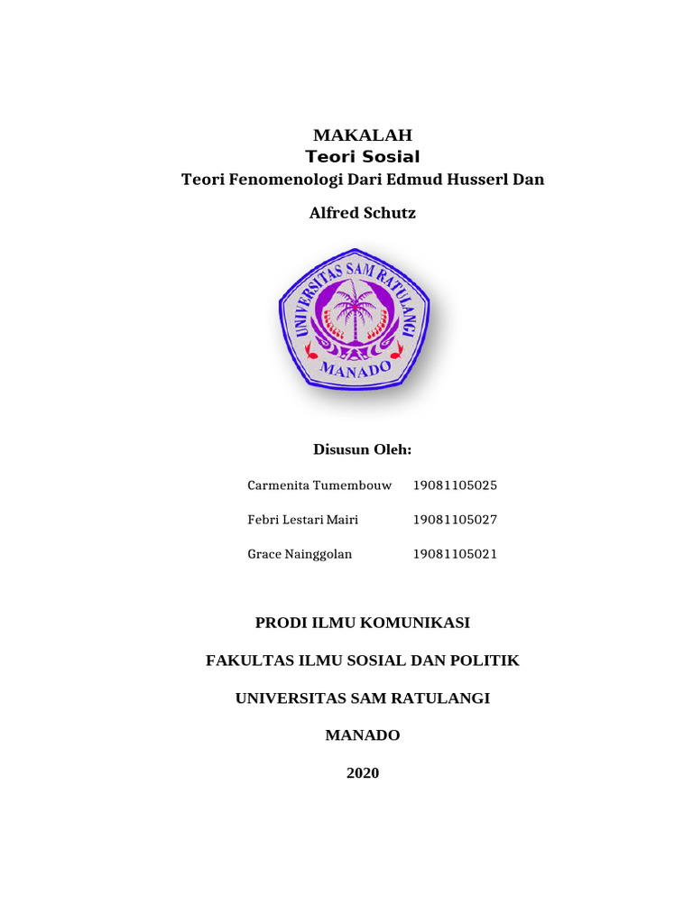 Teori Fenomenologi Husserl dan Schutz | PDF