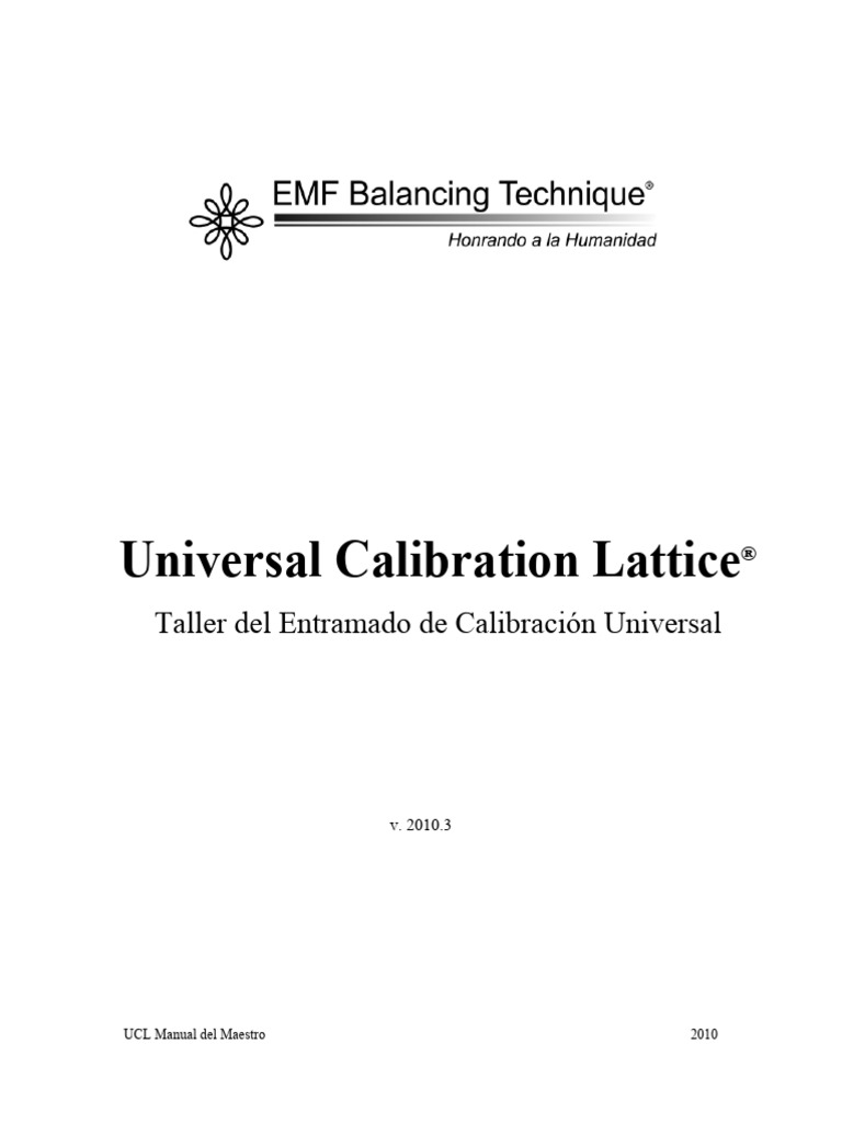 UCL - EMF Balancing Technique - Manual Del Maestro | PDF