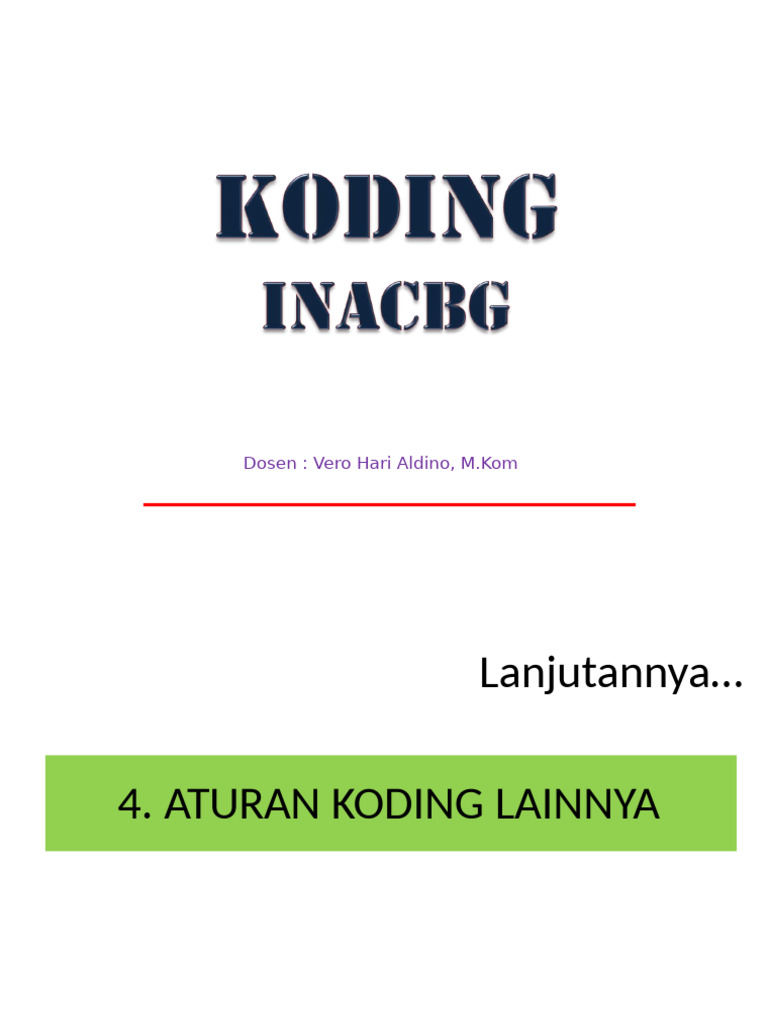Aturan Koding dan Struktur INA-CBG | PDF