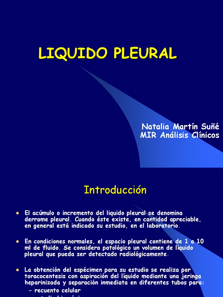 Análisis y características del líquido pleural | PDF