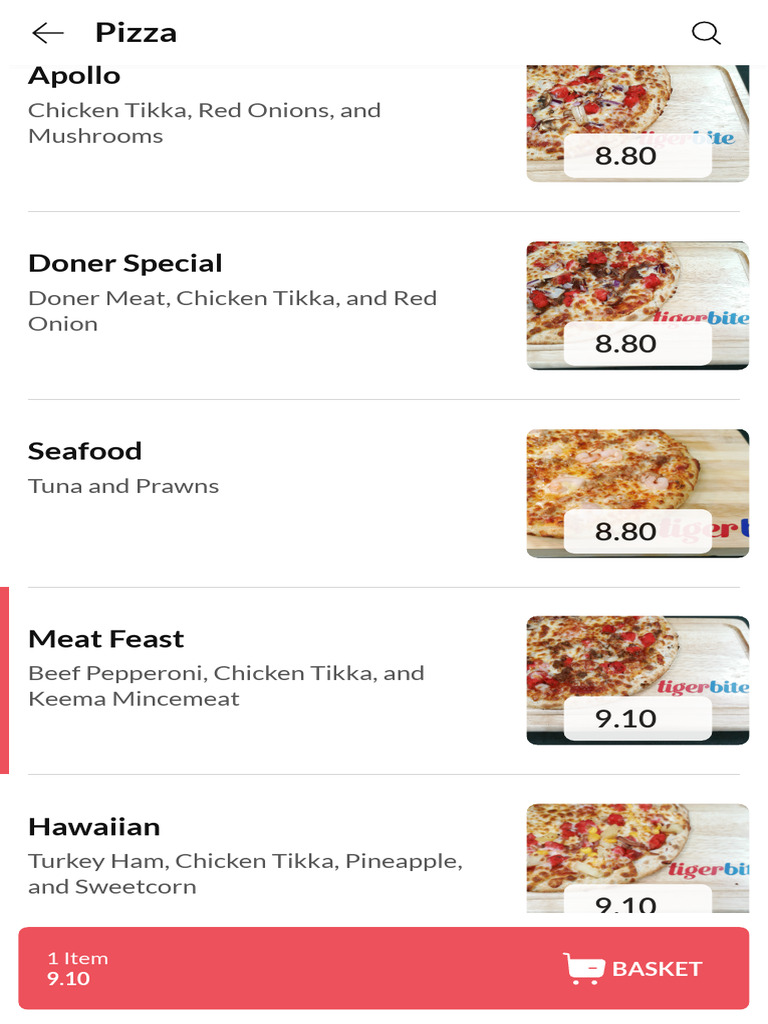 Tiger Bite Takeaway Menu in Tunstall Order Online On Tiger Bite | PDF
