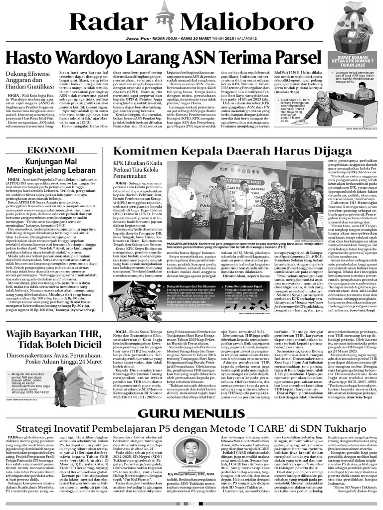 Artikel_Strategi Inovasi Pembelajaran P5 Dengan Metode “I CARE” | PDF