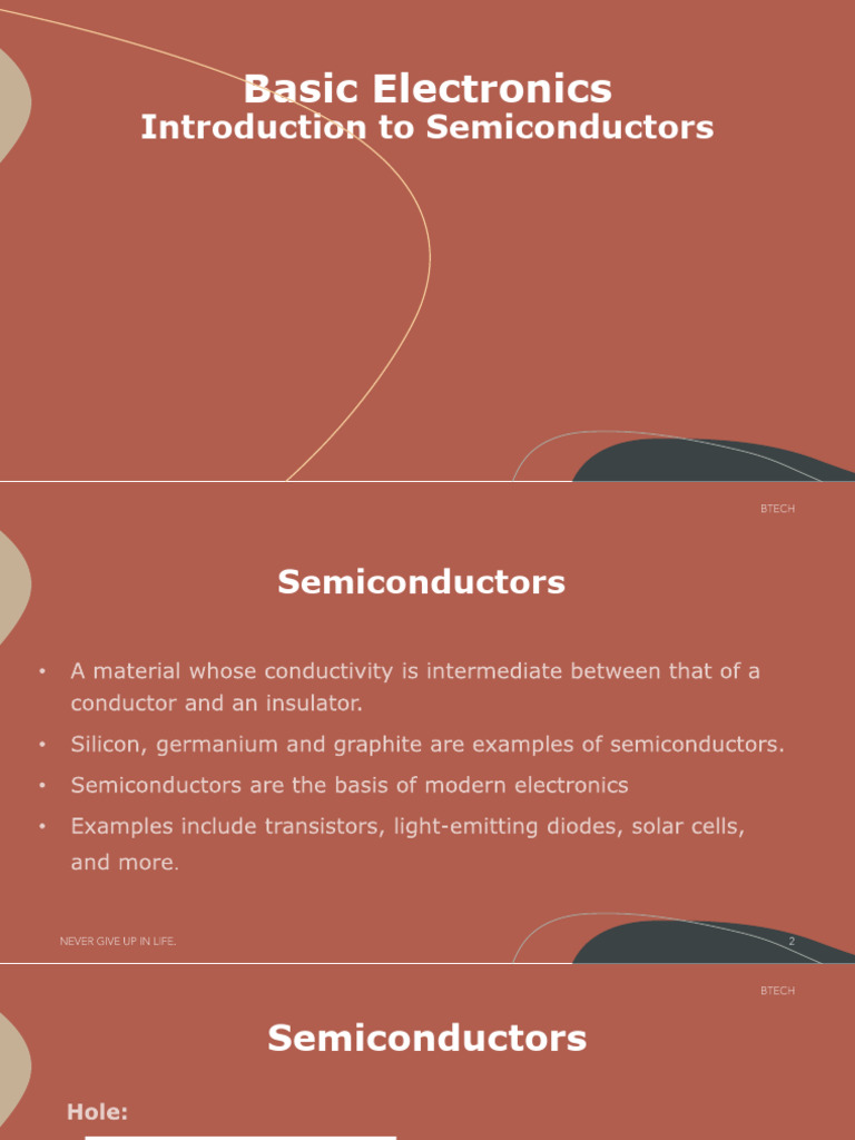 Basic Electronics Presentation Semi Conductor 2 | PDF | Semiconductors ...