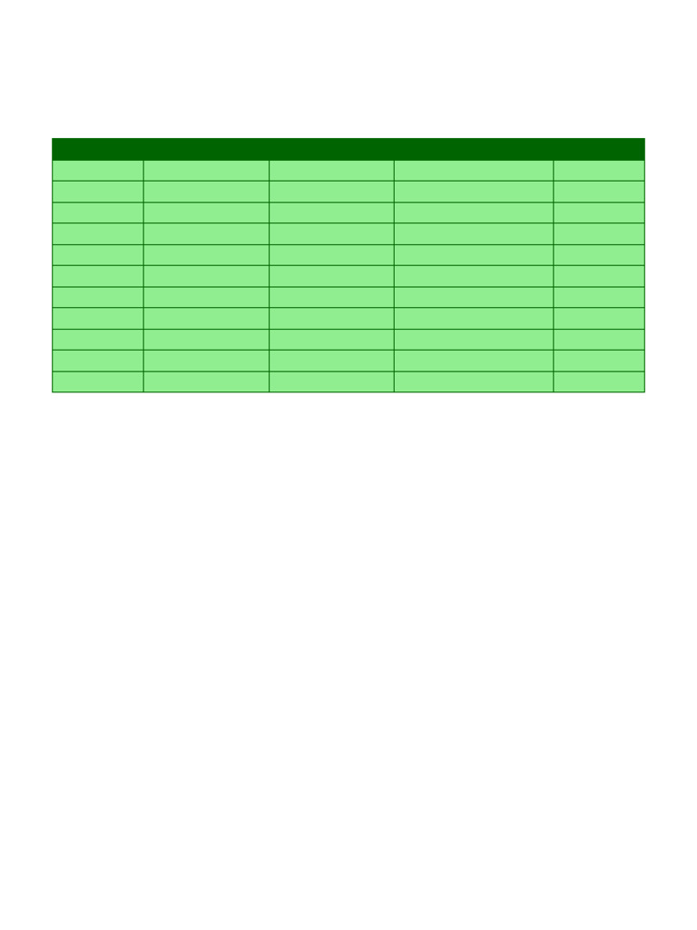 Weekly Schedule Green | PDF