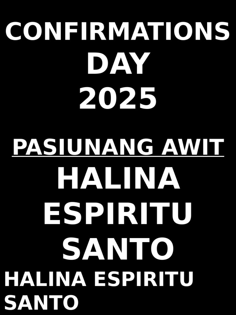 Confirmation Day 2025 Nov.17 | PDF