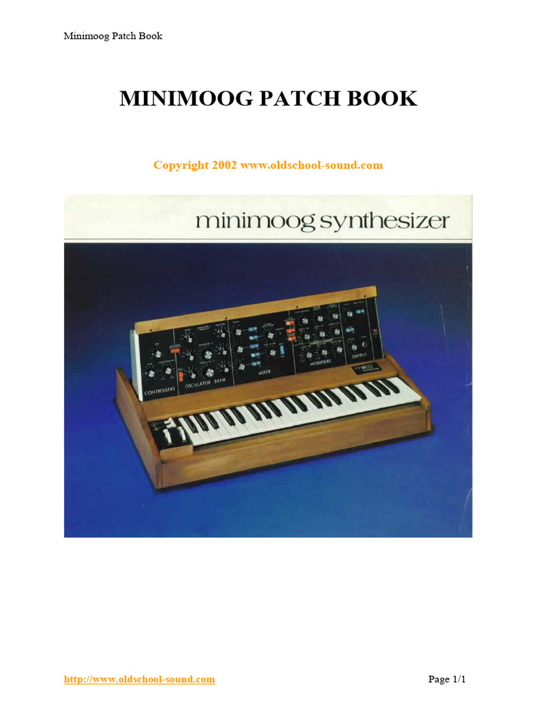 Minimoog Patch Book Guide | PDF