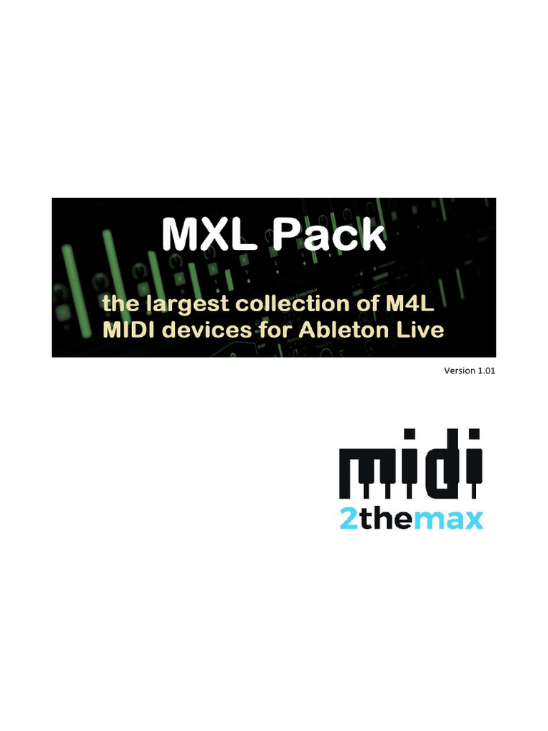 MXL Pack Manual 1.01 | PDF | Scale (Music) | Interval (Music)