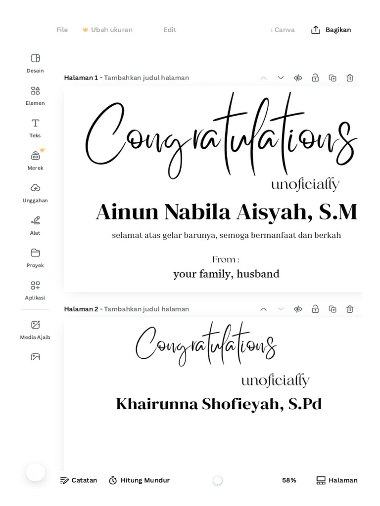 Congratulations - A4 (Horizontal) | PDF