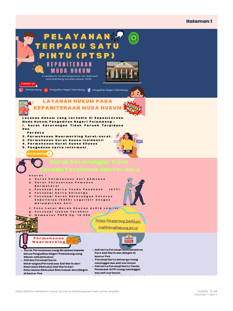 Layanan Hukum di Pengadilan Palembang | PDF